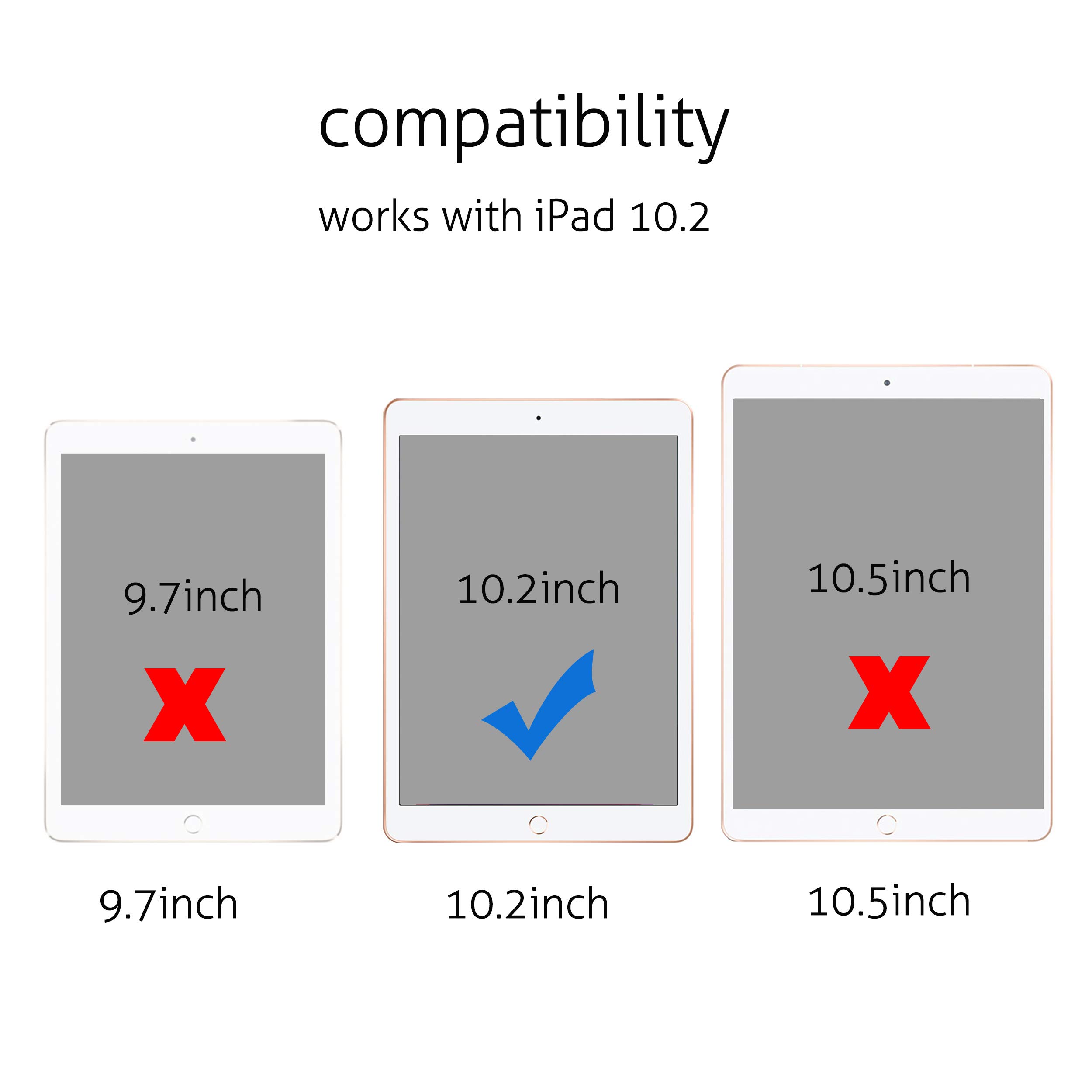 Ailun Screen Protector for iPad 9th 8th 7th Generation (10.2 Inch, iPad 9/8/7, 2021&2020&2019) Tempered Glass/Apple Pencil Compatible [2 Pack]