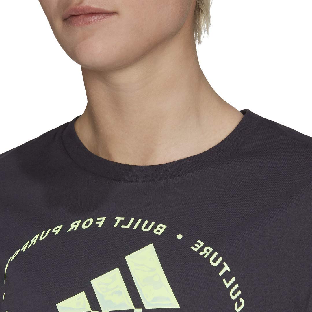 adidas womens Circled Graphic Tee White Large