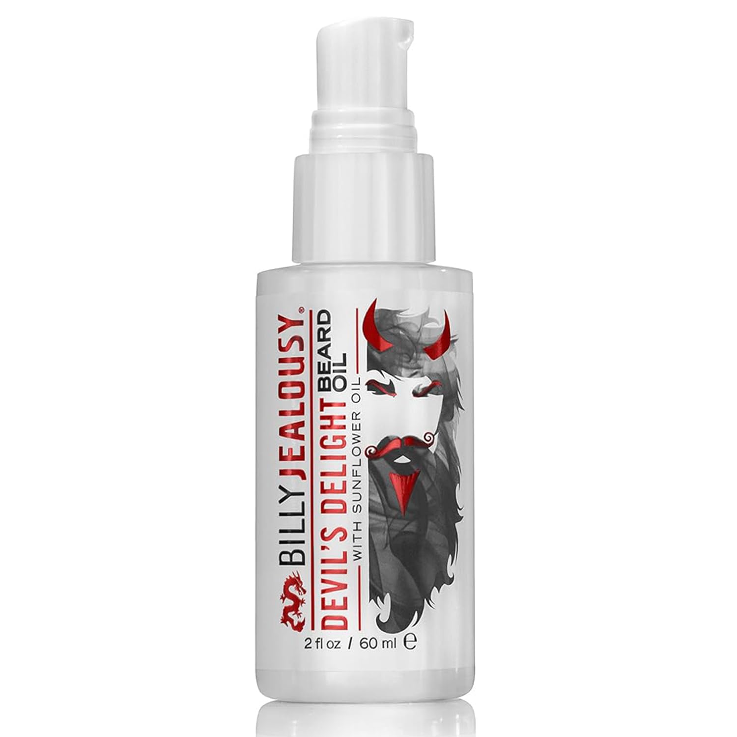 Billy Jealousy Beard Oil for Men, Weightless, Low Shine, and Hydrating Beard Moisturizer for Softer Hair, Helps Prevent Itching and Flakes, Devil's Delight, 2 Fl Oz