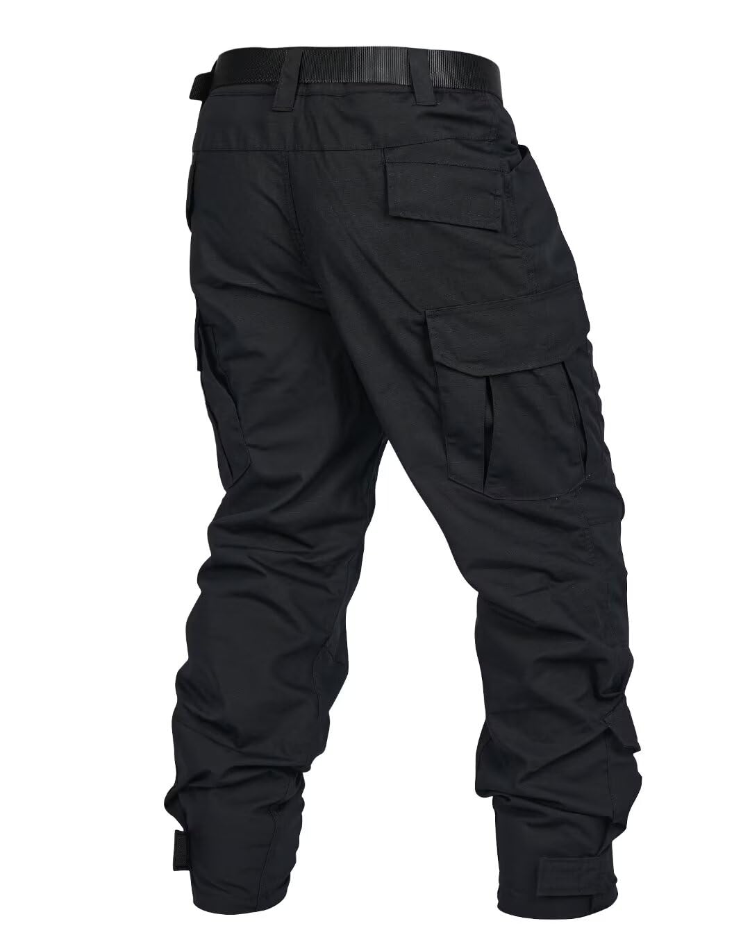 AKARMY Men's Hiking Pants, Camo Cargo Pants, Lightweight Work Pants Outdoor Travel Casual Pants with Multi-Pocket G4WF Black 36