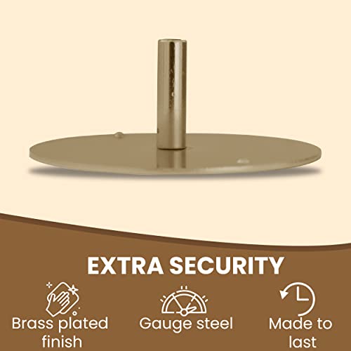 NU-SET Lock | Steel Plate Door Hole Cover | Door Lock Hole Cover with Brass Finish | Home Improvement & Door Hardware (Brass)