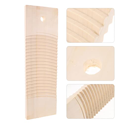 TOPBATHY Wooden Clothes Washboard Hand Wash Laundry Board Scrubbing Washboard for Home Store School