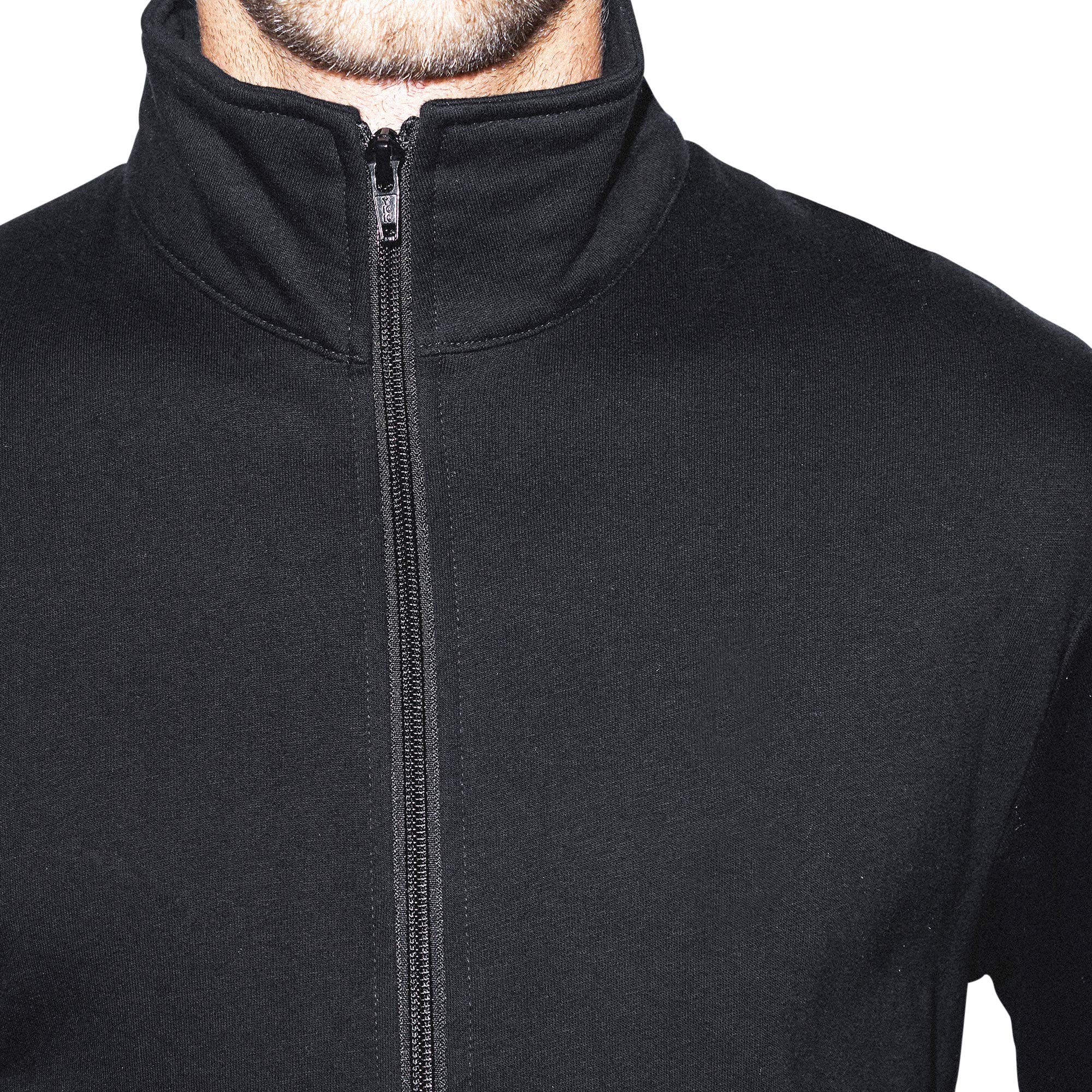 American Apparel Unisex California Fleece Long Sleeve Track Jacket, black, 2X-Large