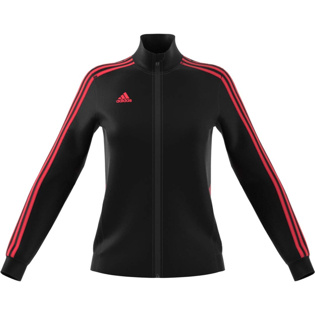 adidas womens Tiro Track Jacket Black /Pink XX-Small