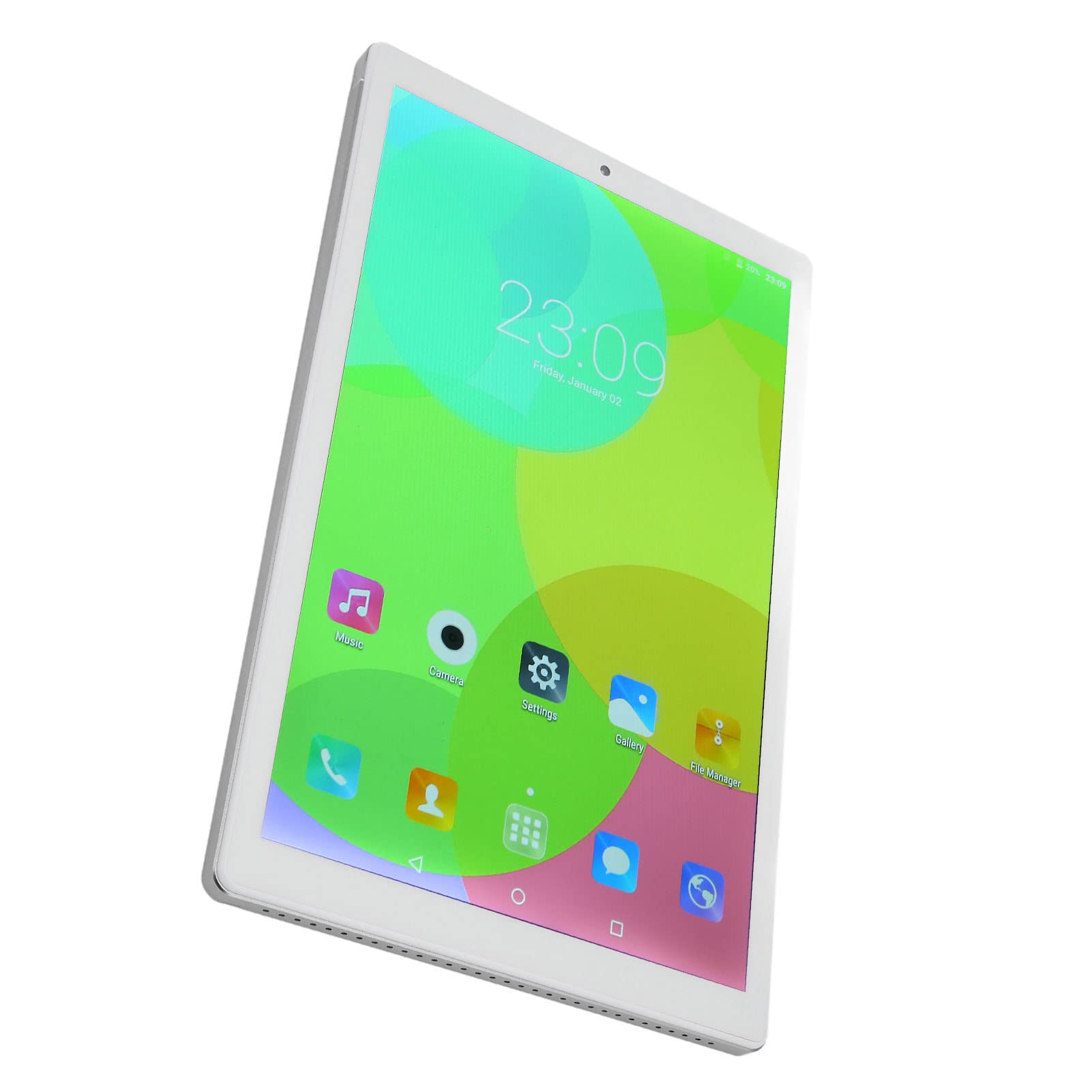 Airshi Call Tablet, 5MP 8MP Dual Camera 2.4 5GWiFi 10.1 Inch Tablet 6G 128G 100‑240V Gaming Silver (US Plug)
