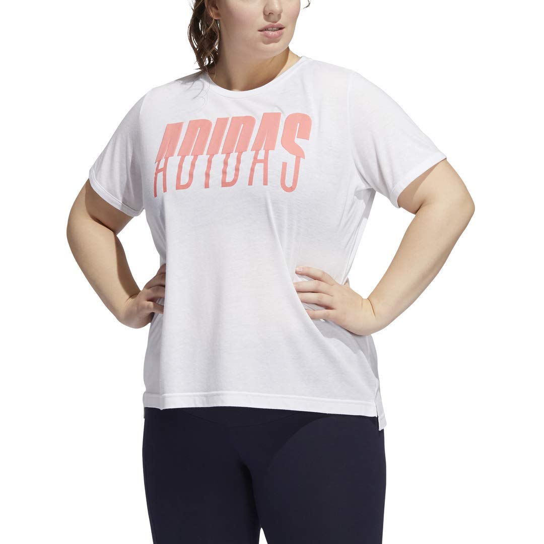 adidas womens Univvol Tee 1 Green Tint X-Large