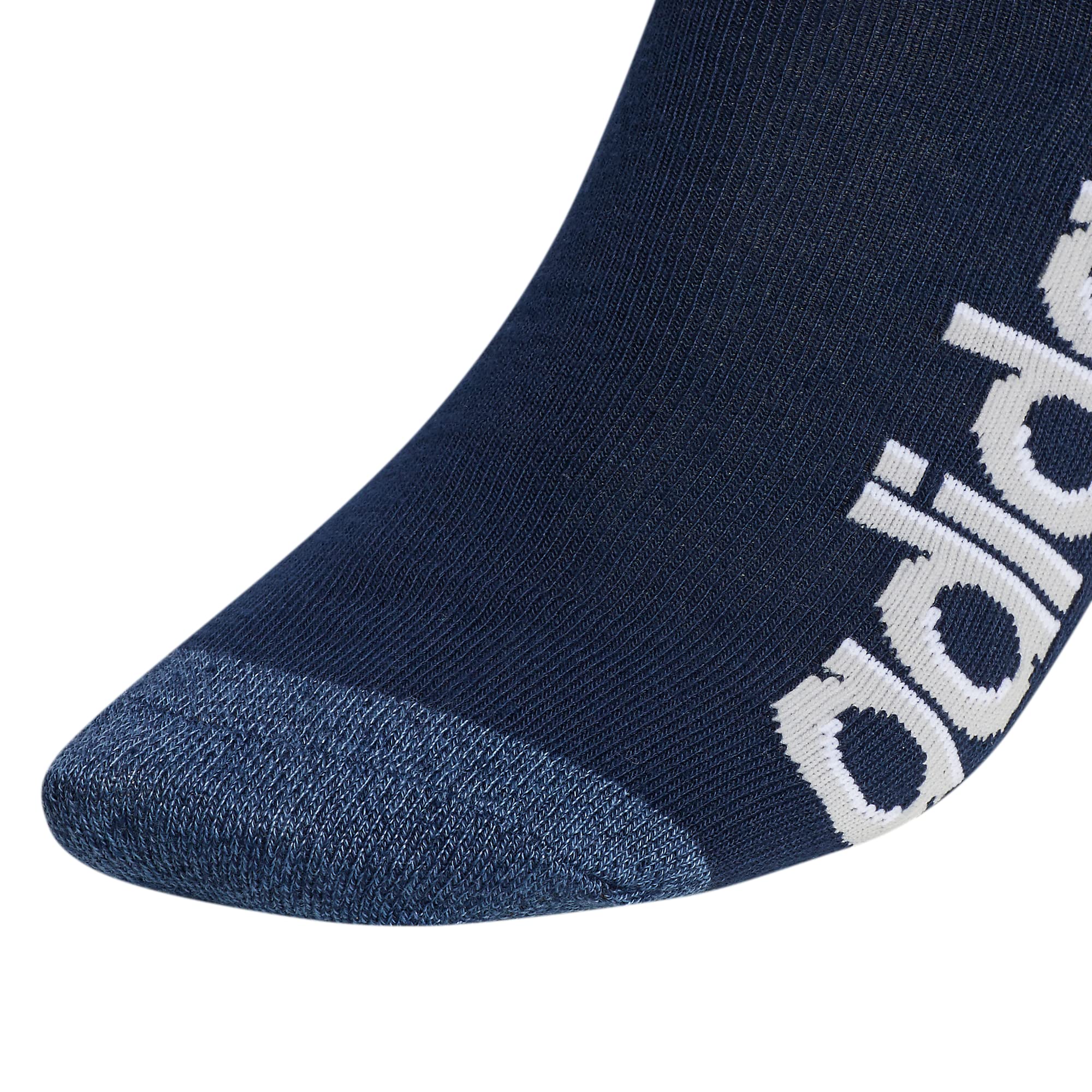 adidas Men's Superlite Linear 3.0 No Show Socks (6-Pair), Collegiate Navy/Wonder Steel Blue/Clear Onix Grey, Large
