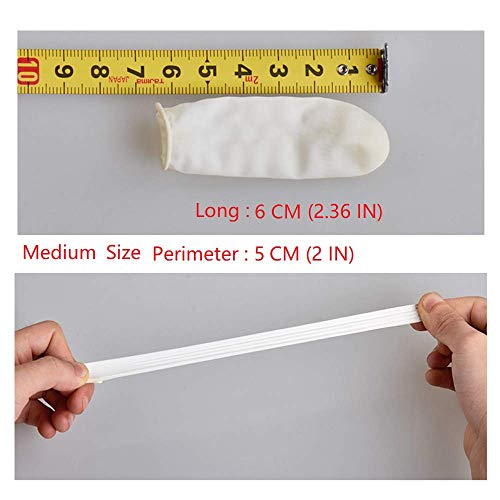 ANSLYQA Finger Cots Latex (Medium,1200 Pcs) Disposable Finger Covers Anti Static Rubber Fingertips Protective for Electronic Repair,Crafting Industrial Apply