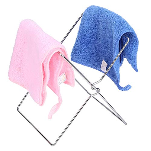 Yosoo123 Kitchen Rack Stainless Steel Foldable Garbage Bag Rack Stand Trash Bag Rack Holder Kitchen Utensils