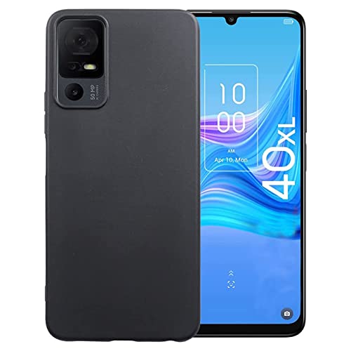 Ansxder Case for TCL 40 XL/TCL 40T,Flexible Soft TPU Scratch Resistant Non-Slip Shock Absorption Back Cover Rubber Slim Back TCL 40XL/TCL 40T Phone Case+2 Pack Tempered Glass Screen Protector