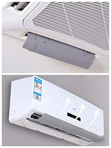 Adjustable Air Conditioner Deflector Confinement Air Deflector Outlet Air Wing Air Cooled Anti Blast Baffle Wind Direction Telescopic Windshield Vents Sidewall Ceiling Registers for Home,Gray