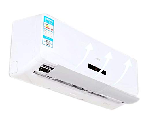 Adjustable Air Conditioner Deflector Confinement Air Deflector Outlet Air Wing Air Cooled Baffle Wind Direction Telescopic Windshield for Home, White
