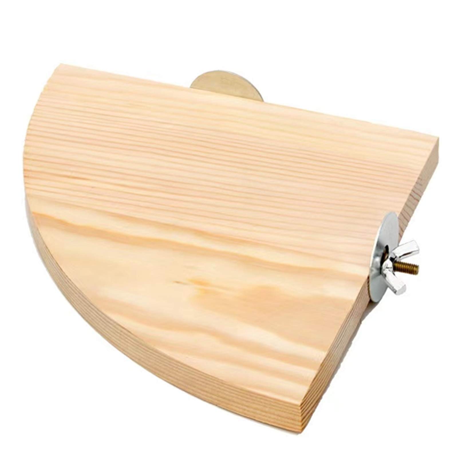 Bird Perch Platform Stand,Wood Perch Bird Platform Parrot Stand Playground Cage Accessories for Small Anminals Rat Hamster Gerbil Rat Mouse Lovebird Finches Conure Budgie Exercise Toy (Semicircle)