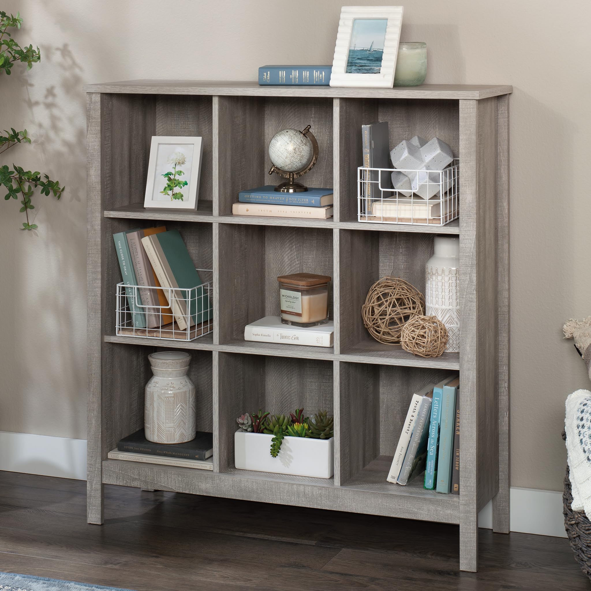 Sauder Miscellaneous Storage Cubby Storage Bookcase, Spring Maple Finish