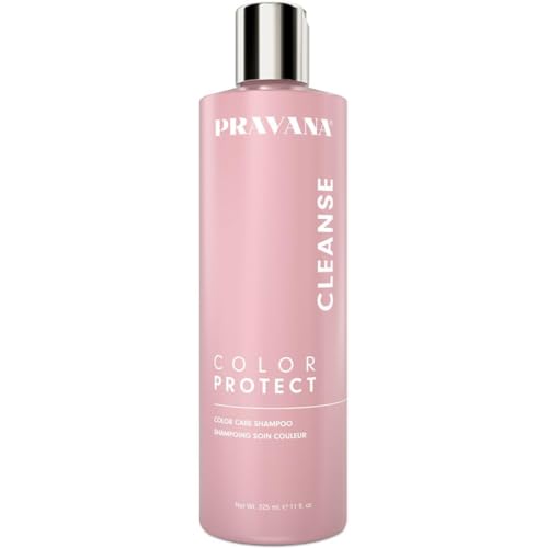 PRAVANA Color Protect Color Care Shampoo | Maintains Vibrant Color & Prevents Fading | For Color-Treated Hair | Enriched to Improve Manageability & Strength | 11 Fl Oz