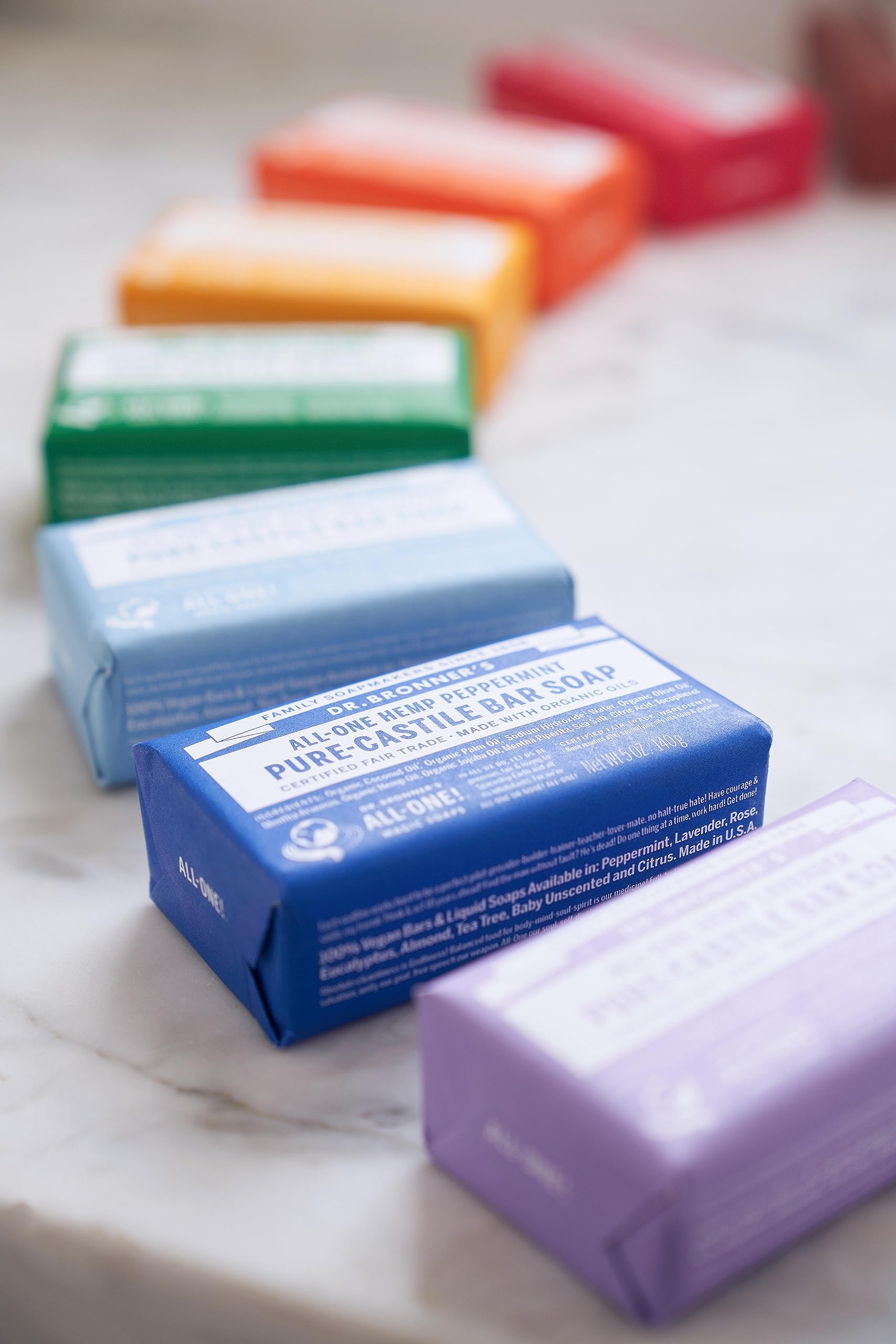 Dr. Bronner's - Pure-Castile Bar Soap (Citrus, 5 ounce) - Made with Organic Oils, For Face, Body and Hair, Gentle and Moisturizing, Biodegradable, Vegan, Cruelty-free, Non-GMO