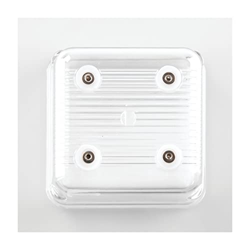 iDesign Plastic Drawer Organizer for Bathroom, Vanity, Kitchen Drawers, The Linus Collection – Set of 2, 3" x 3" x 2", Clear