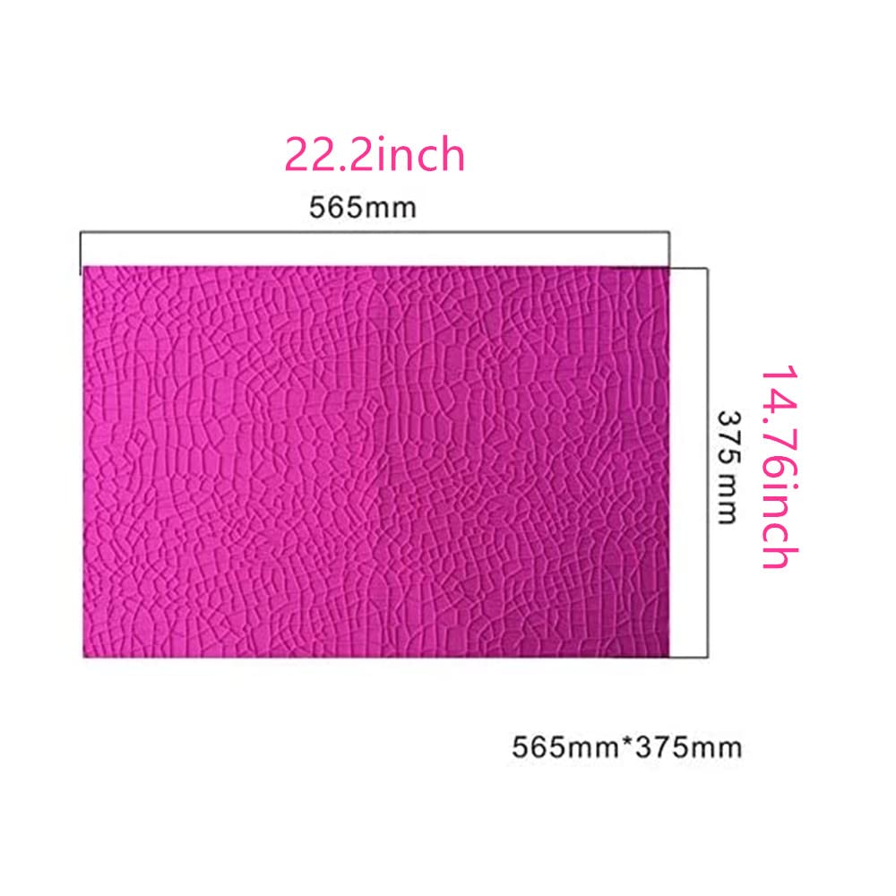 ART Kitchenware Large Size Crocodile Alligator Impression Mat Embossed Silicone Cake Lace Mat 23.6x 15.75" Fondant Cake Decorating Tools Gum Paste Molds Cake Molds Pastry Baking Tools BLM-26