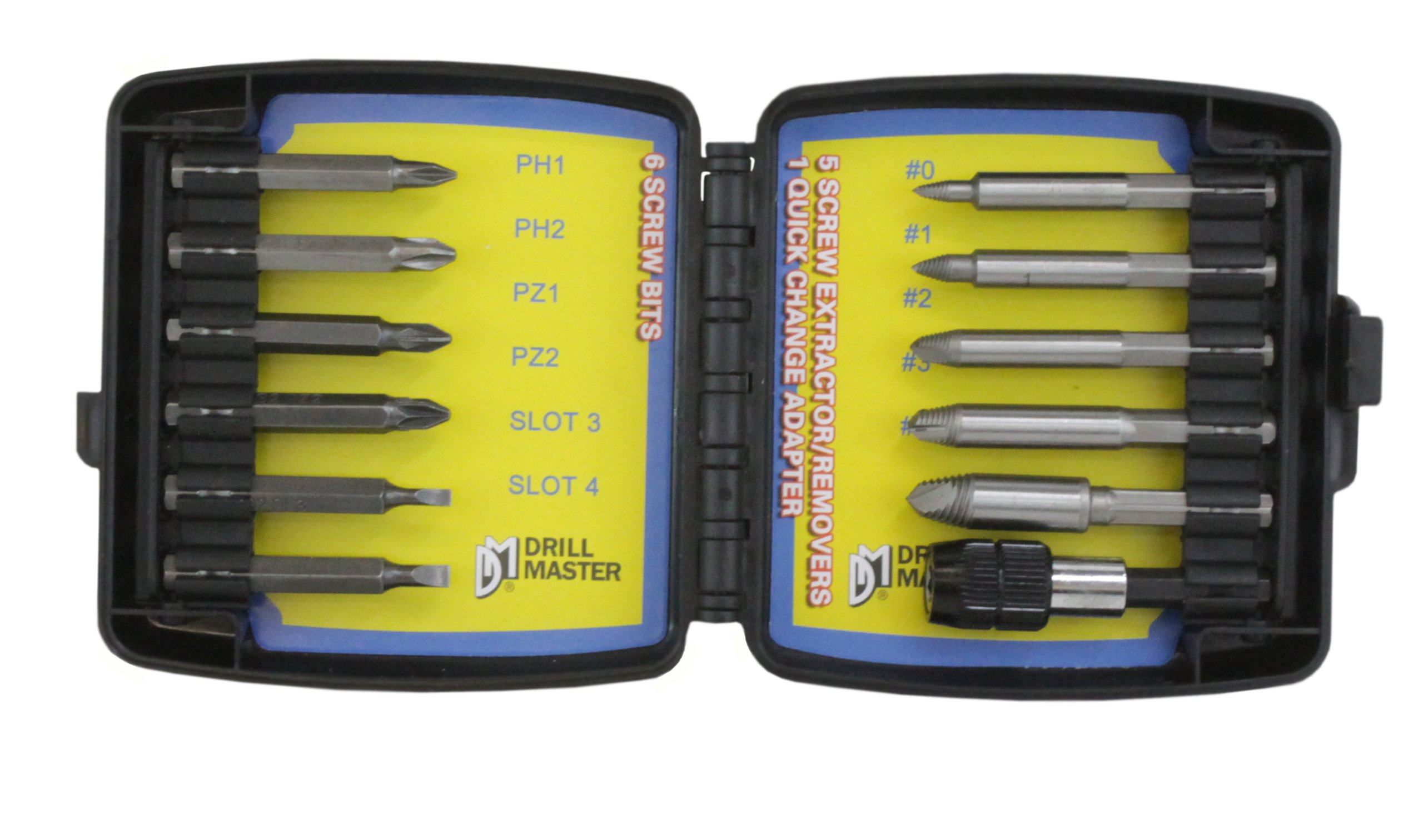 DRILL MASTER Screw Remover & Quick Change Bit 12-Piece Set