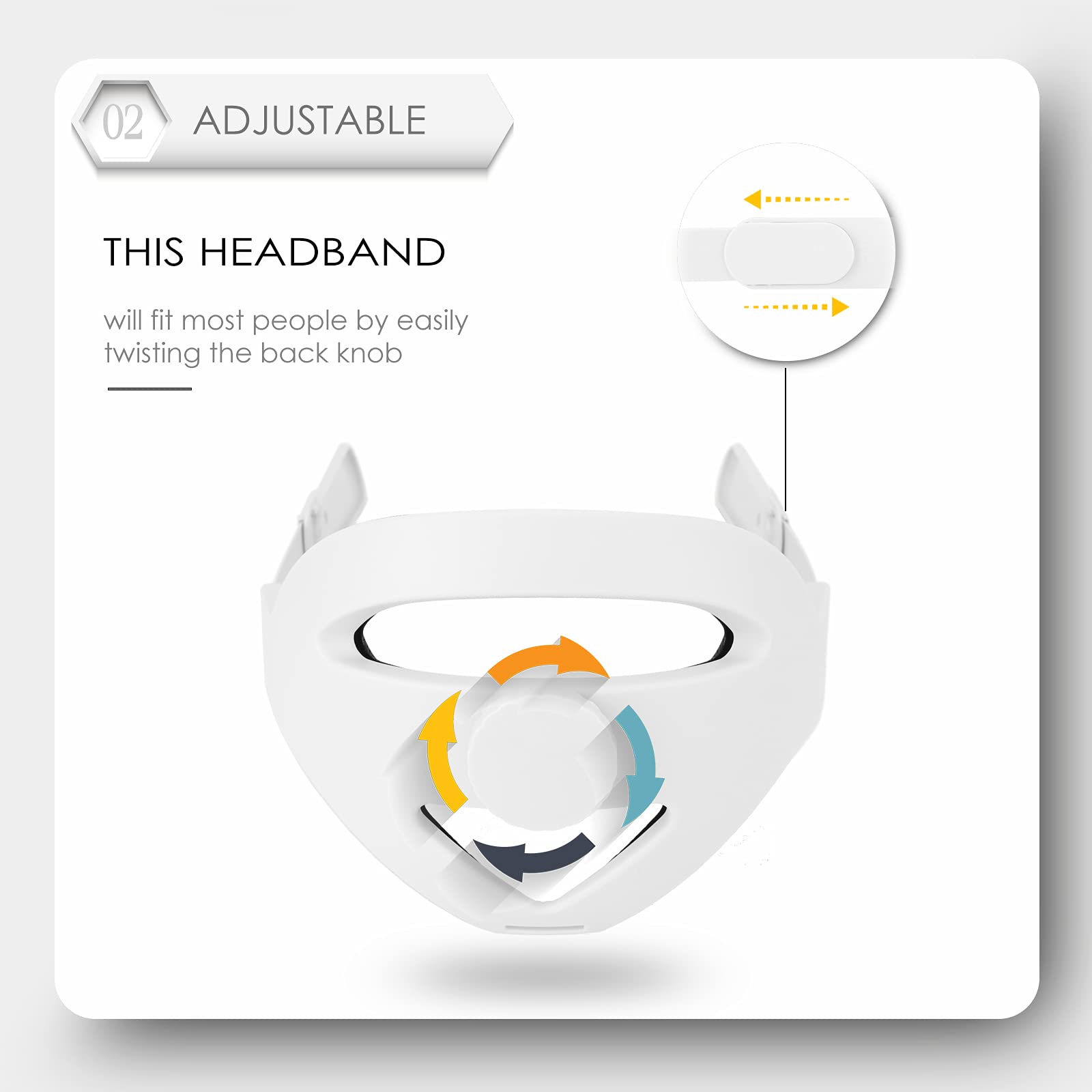 Alternative Headband for Oculus Quest 2 Replacement for Elite Strap Comfortable VR Head Strap with Head Cushion Improvement from The Stock Strap Reduce Pressure