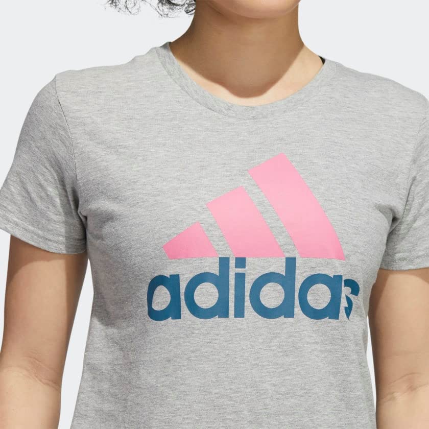 adidas Badge of Sport T-Shirt Medium Grey Heather/Rose Tone/Orbit Indigo Medium