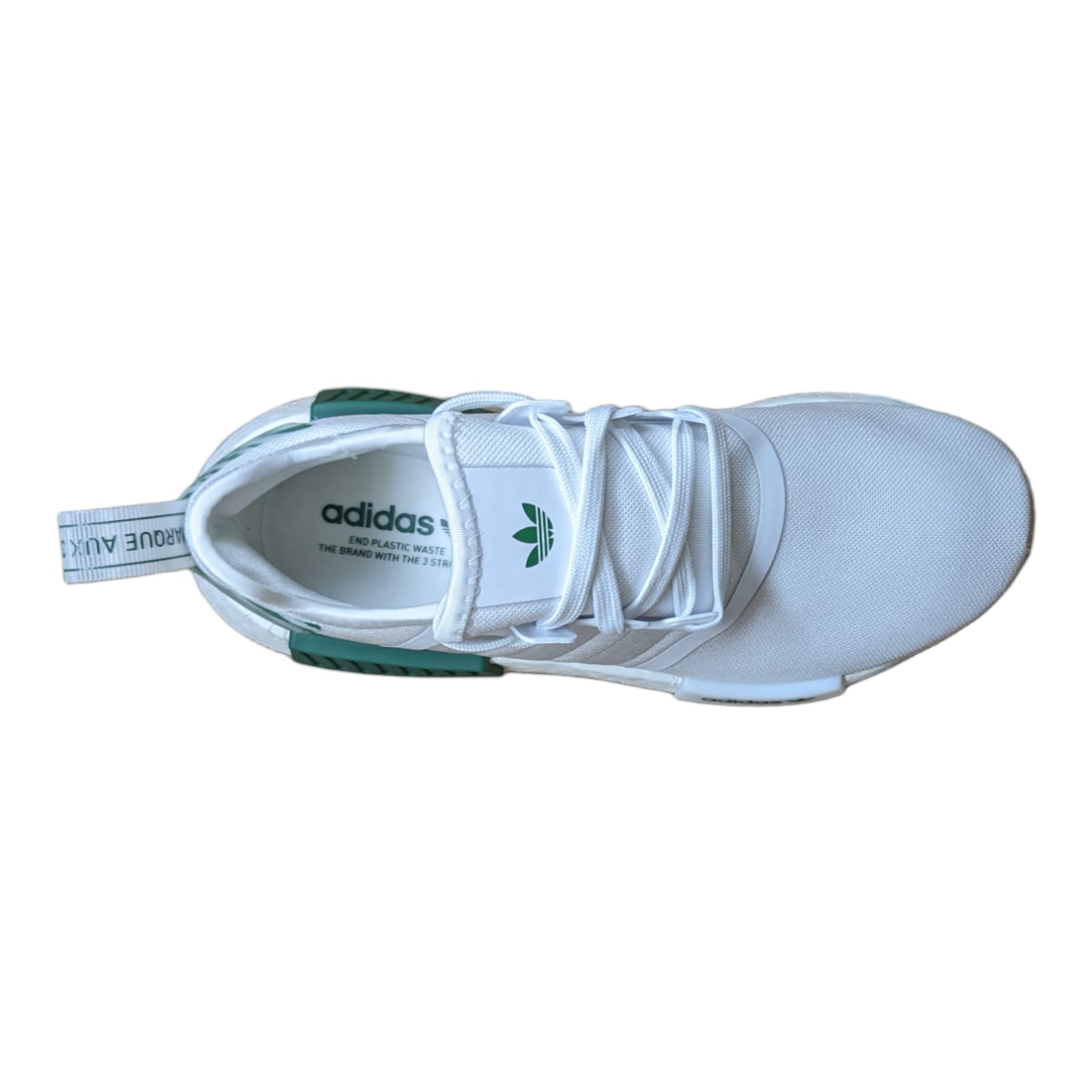 adidas Women's NMD_R1 Sneaker (White/Forest Green, 8)