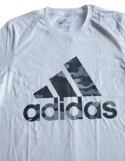 adidas Badge of Sport Texture Camo TEE Mens White T-Shirt Size XLarge