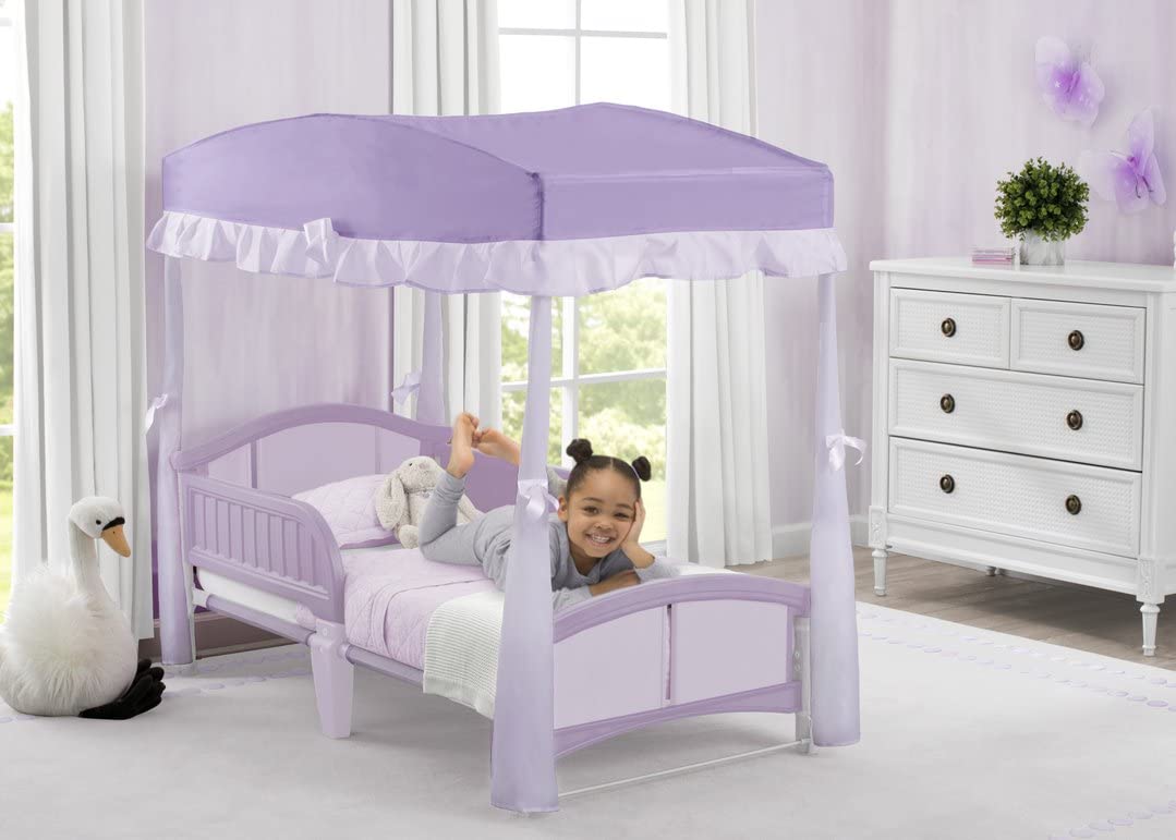 Delta Children Girls Canopy for Toddler Bed, Purple