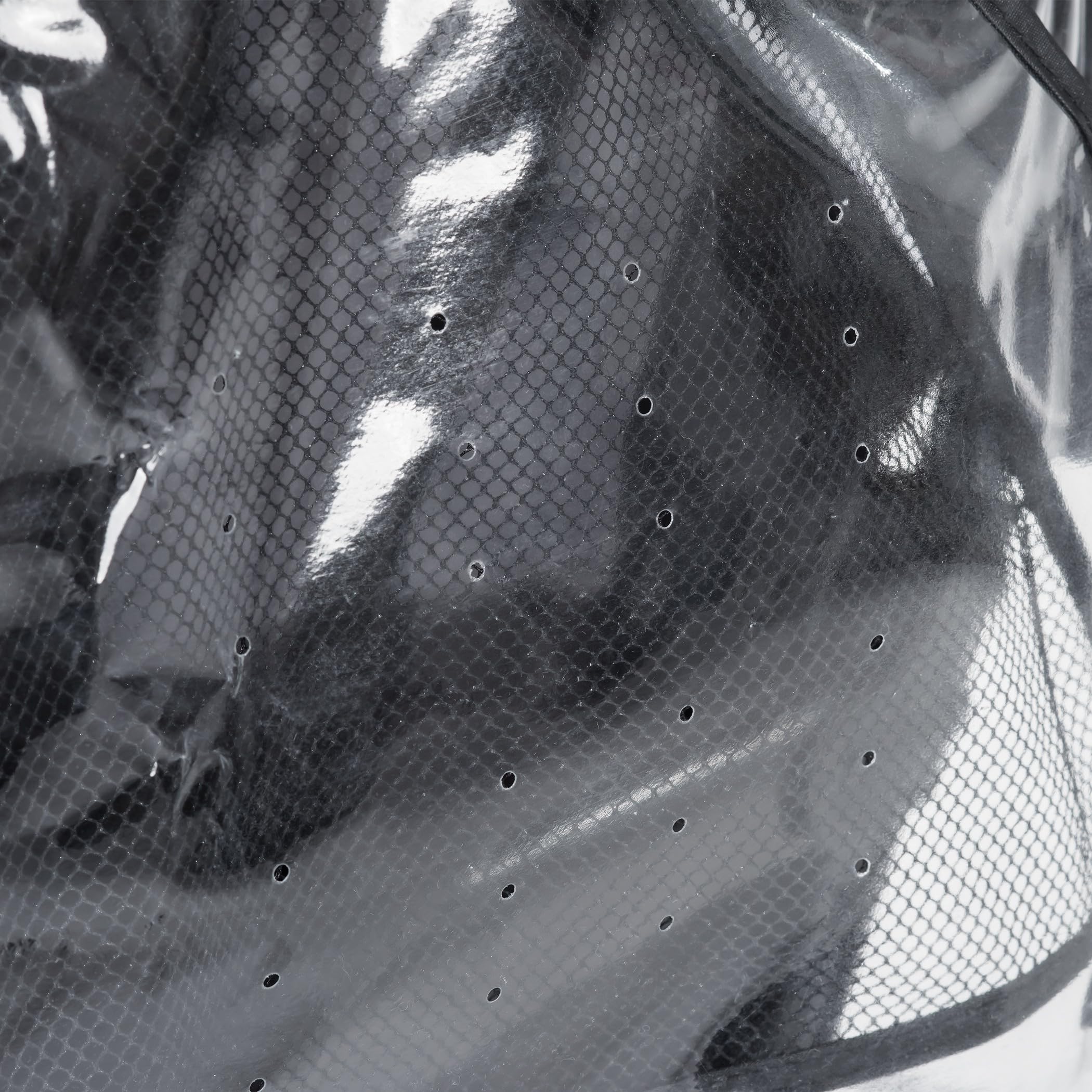 Foundations Quad 4-Seat Stroller Rain Cover, Easy to Use Snaps Surrounding a Mesh Window, Air Ventilation While Covered, 360 Degree Flaps, Weather Shield (Clear)