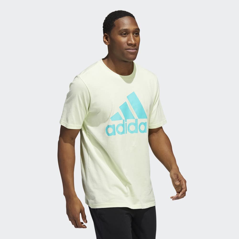 adidas Basic Badge Of Sport Tee, Glow Pink/White, Small