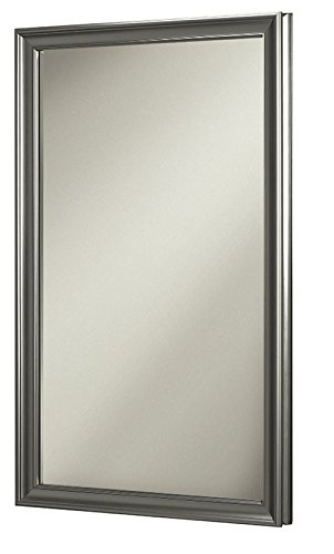 Jensen 625N244SNPX Satin Nickel Frame Medicine Cabinet, 15.75" x 25.5"