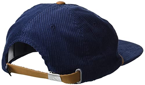 adidas Corduroy Leather Rope 5-Panel Hat, Collegiate Navy, One Size