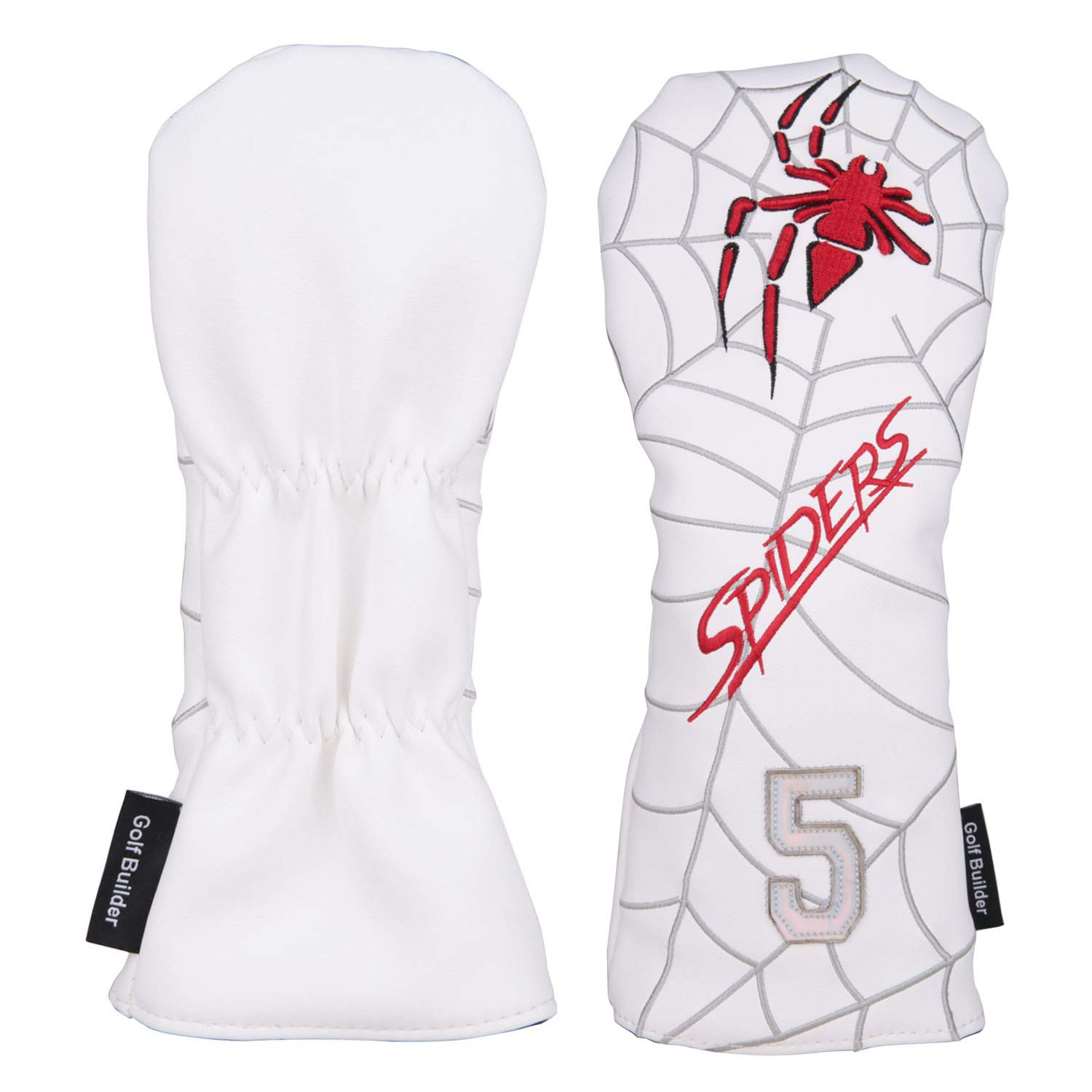 9pcs/Set Spider Embroidery White Golf Iron Club Head Covers 4-9,Pw,Sw,Aw Fits Right Hand