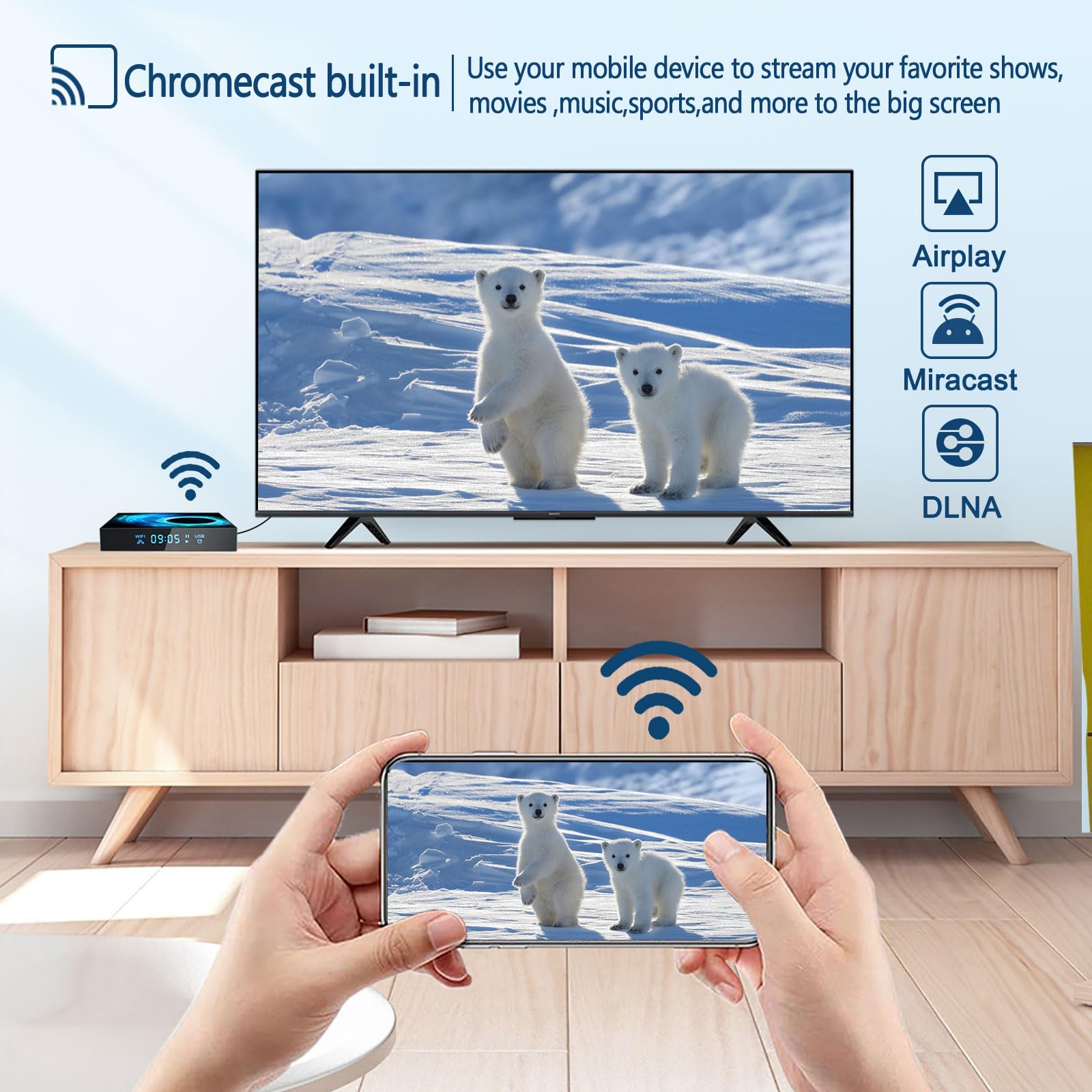 T95 Android TV Box 10.0 4GB RAM 64GB ROM, TV Box Android 2024 Support 6K Dual-WiFi 2.4G/5G T95 Android Box H616 Quad-Core CPU with HDR10 BT4.0 4K 6K 3D Ethernet H.265 Decoding Smart TV Box