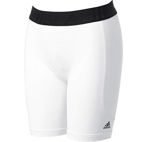 adidas Boys Triple Stripe Sliding Shorts (White, X-Large)