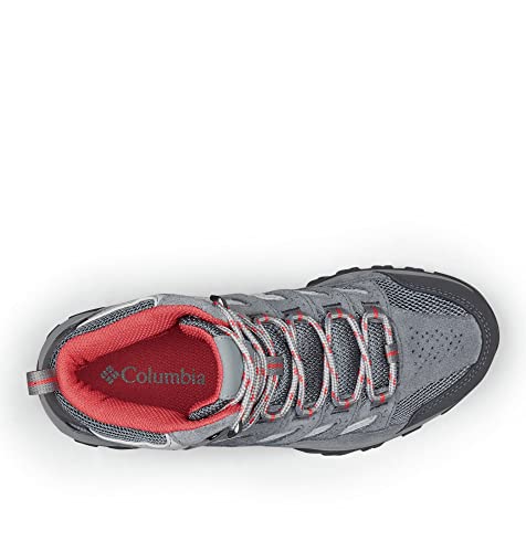 Columbia womens Crestwood Mid Waterproof Boot Hiking Shoe, Graphite, Daredevil, 8 US