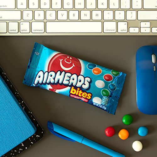 Airheads Candy Bites, Assorted Fruit Flavors, Movie Theater, Party, Concessions, 2oz Packs (Box of 18)
