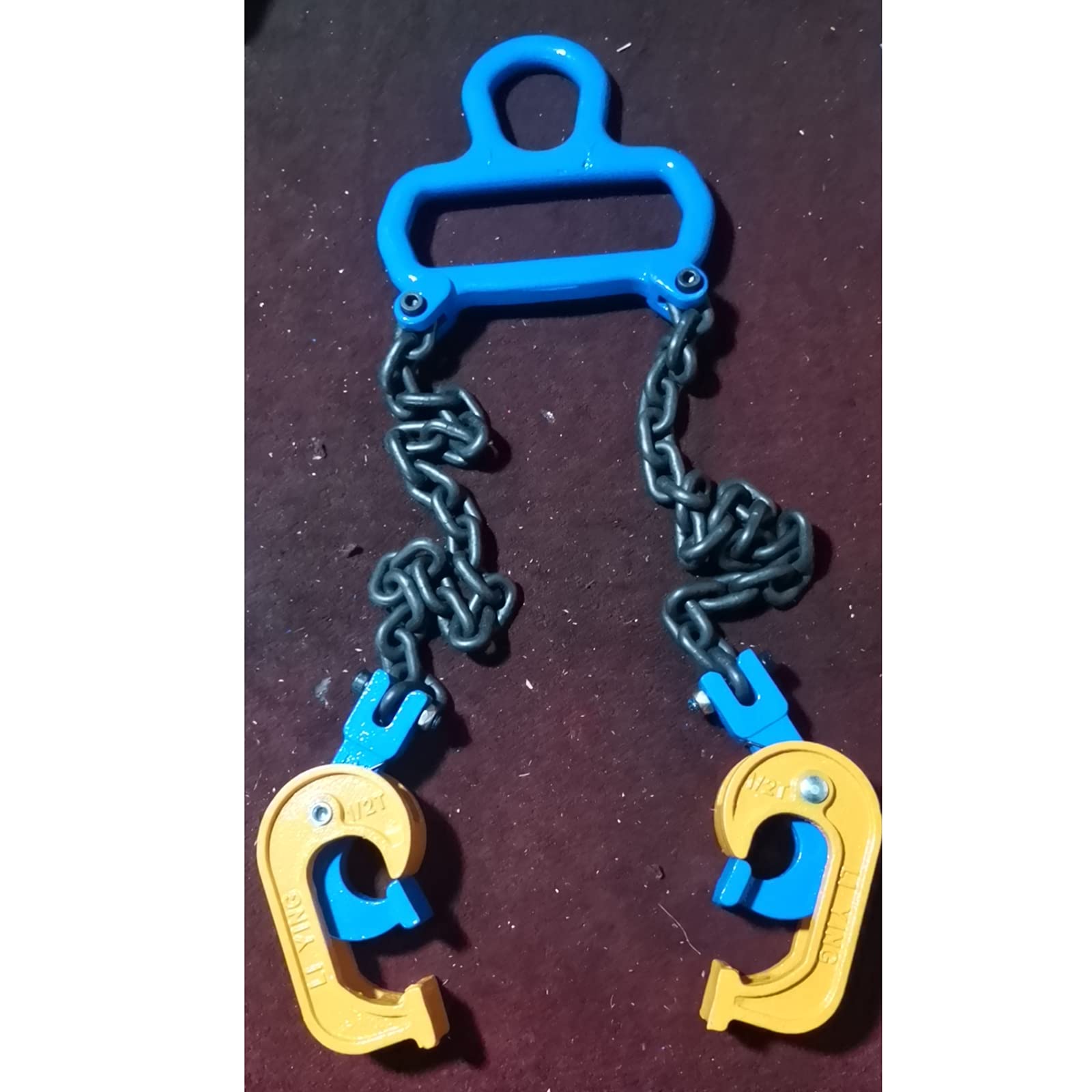 Futchoy 1 Ton Bucket Elevator Chain Lifter Drum Forklift Warehouse Rigging Carbon Steel for Extra Attachment Options Forklift, Crane, Jib Boom, Chain Lifter