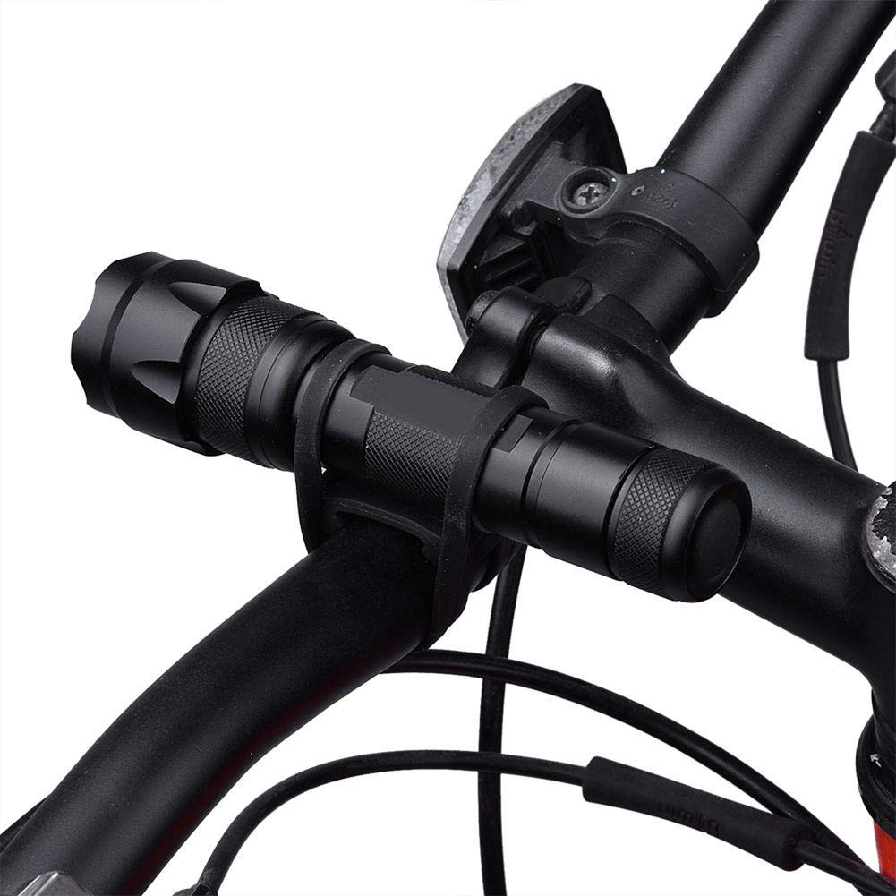 5PCS Silicone Band, Multipurpose Bike Handlebar Strap Cycling Flashlight Mount Holder