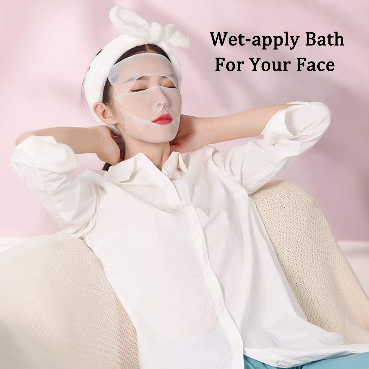ALANDEN Stretchable Cotton Pads,Face Wet-Apply Bath Facial Soft Pure Cotton,Water-Saving Absorbent Cotton Rounds,For Face Makeup Removal Nail Polish Removal(200 Count)