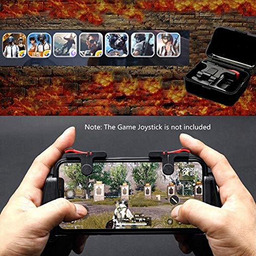 schicj133mm Mobile Game Direction Shooting Controller,Game Controller Gamepad Left Right Mobile Phone Gaming Triggers for PUBG,More Game Black
