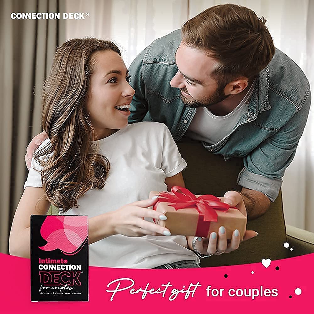 Connection Deck Card Game for Couples - Connecting and Revealing Questions to Ignite A Deeper Relationship - Perfect for Anniversary, Date Night & More (100 Cards)
