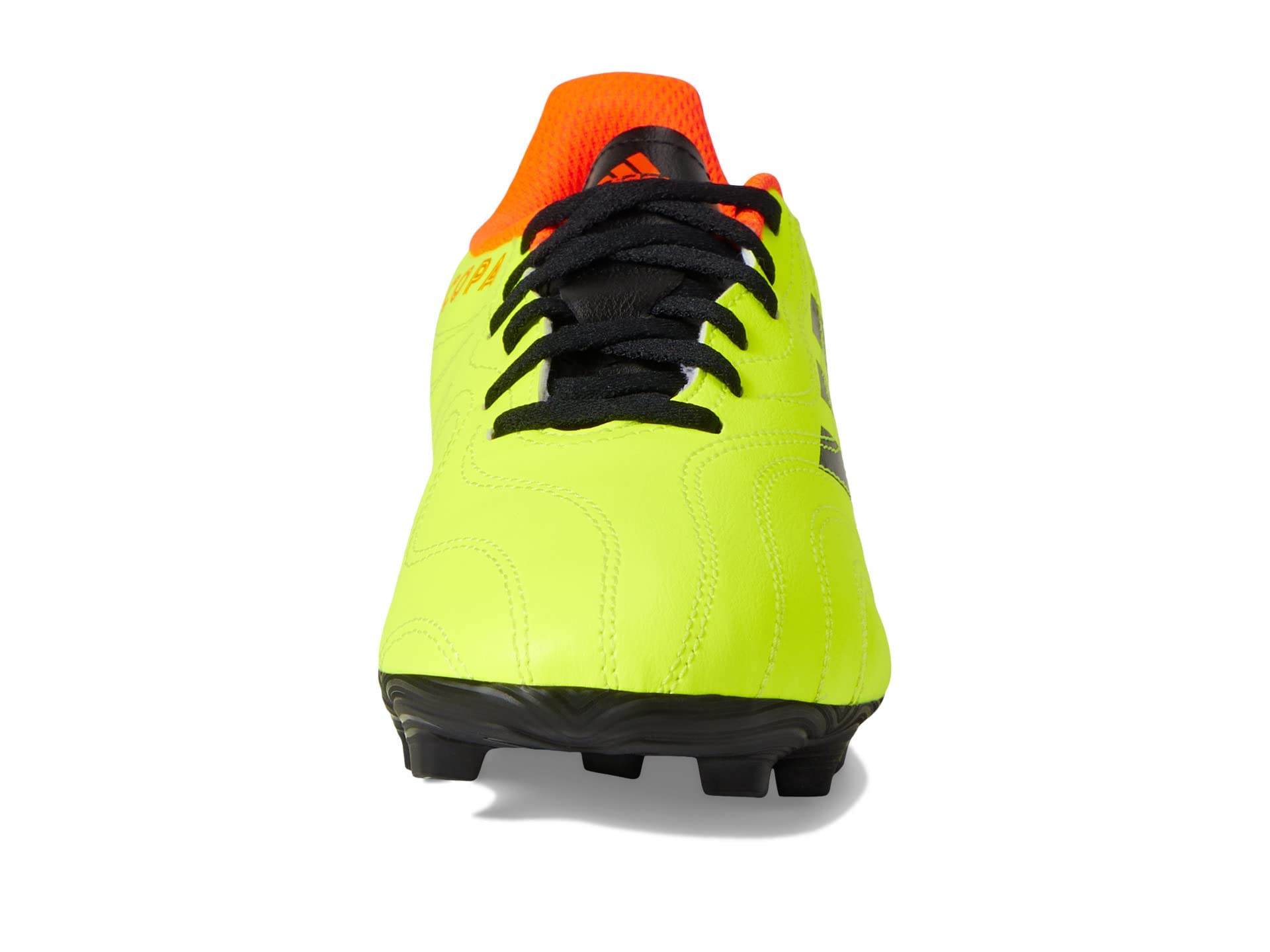 adidas Copa Sense.4 Flexible Ground Soccer Shoe, Team Solar Yellow/Black/Solar Red, 4 US Unisex Big Kid