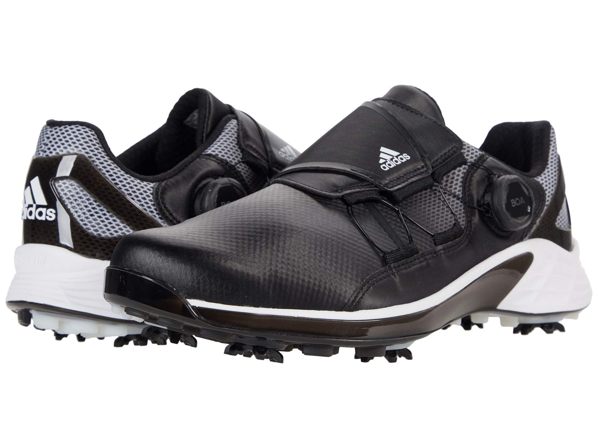 adidas mens Zg21 Boa Golf Shoe, Black/White/Lghsolgre, 15 US