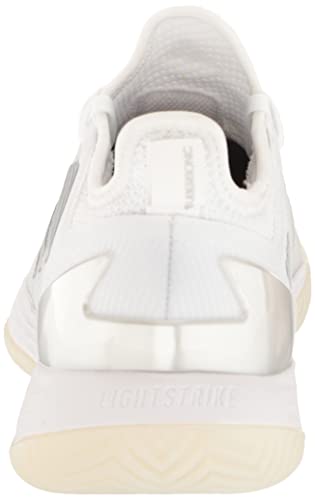 adidas Women's Adizero Ubersonic 4.1 Sneaker, White/Silver Metallic/Grey, 7.5