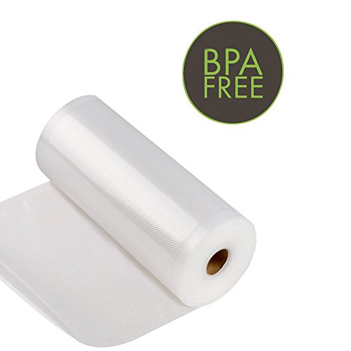 Vacuum Sealer Bags, 2 Rolls 11" x 50' and 8" x 50' Commercial Grade Sealer Saver Rolls for Foodsaver and Sous Vide