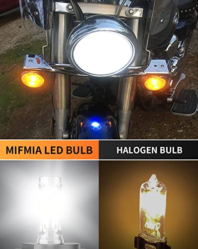 MIFMIA H4 LED Headlight Bulb Motorcycle, 500% Brighter 9003 LED Headlight Bulb Hi/Lo Beam 6000K White, Plug and Play Replacement, Pack of 1