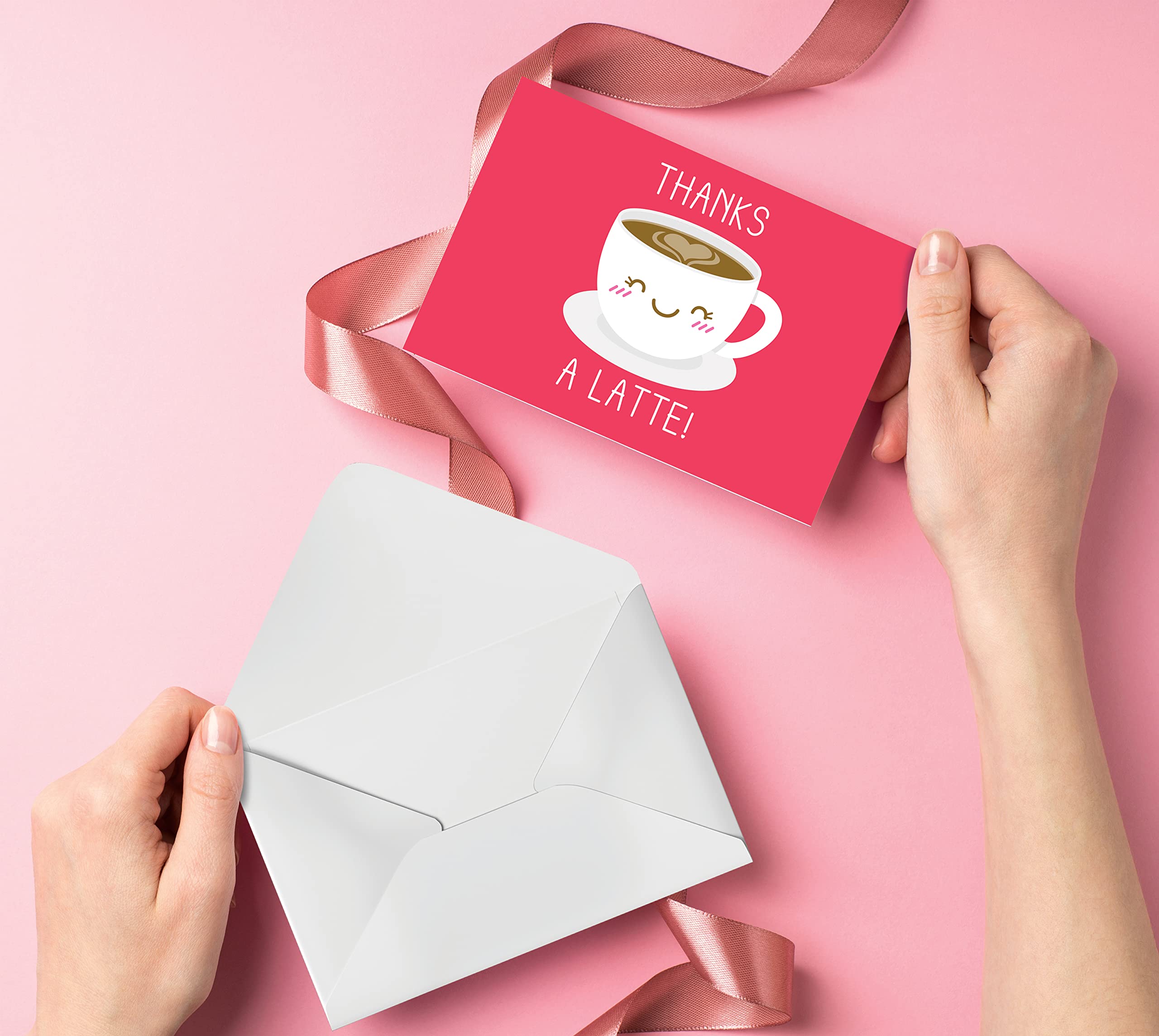 Better Office Products 50 Pack Funny Thank You Cards, 4 x 6 in with Envelopes, Funny Pun Notecards, 10 Cover Designs, 50 Count Boxed Set