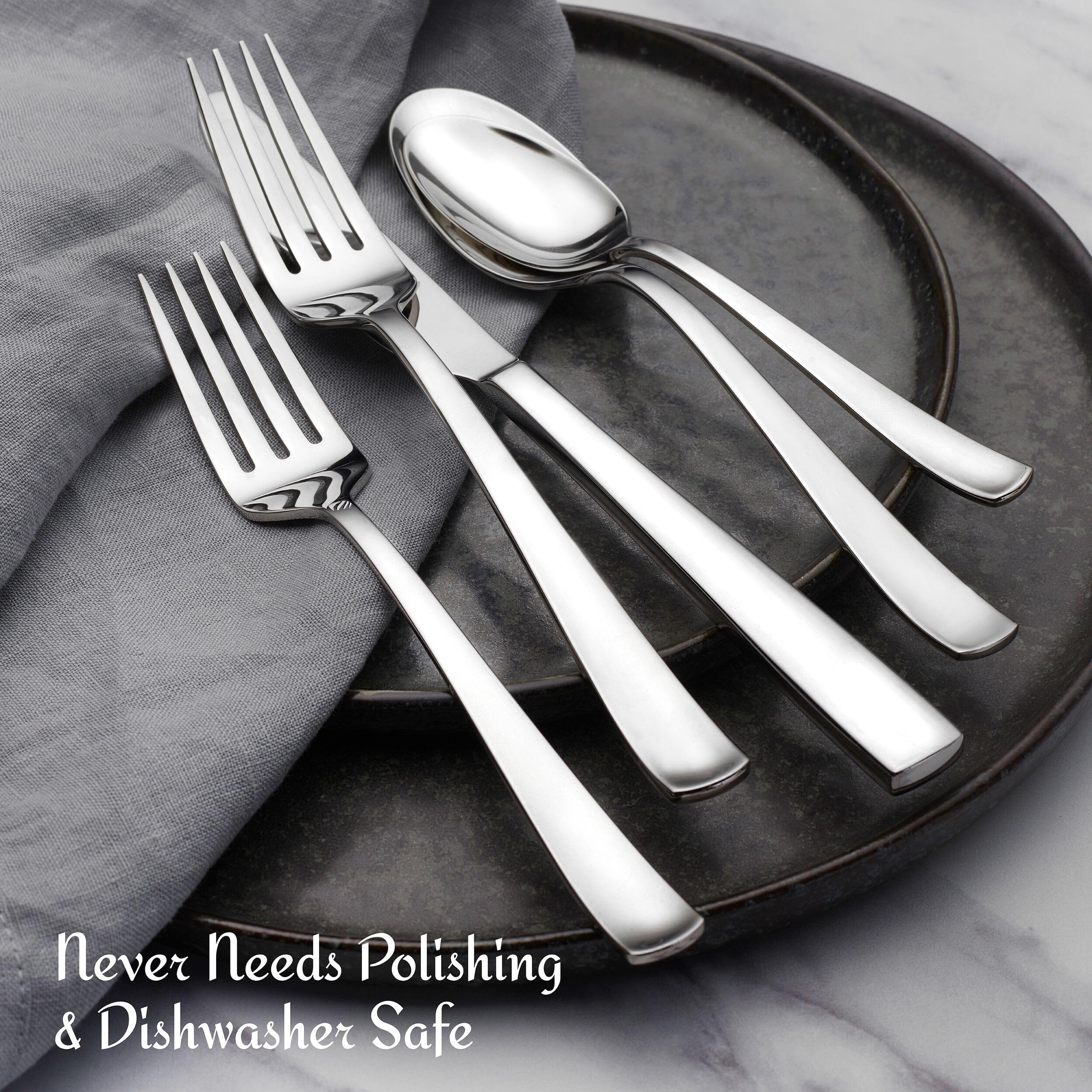 Mikasa Barrett 18.10 20 Piece Stainless Steel Cutlery Set, Service For 4