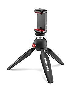 Manfrotto Stand for Universal Cell Phone, with A Bonus ZAYKiR Adapter, Rotates Vertical and Horizontal